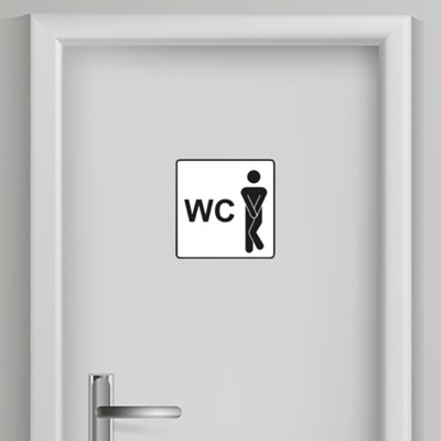Toilet sticker Man 1 - Eenvoudig online bestellen en makkelijk te plakken