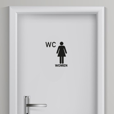 Toilet sticker Vrouw 2 - Leuk ontwerp voor op de deur van een ...