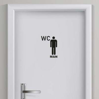 Toilet sticker Man 2 - Voor het herentoilet