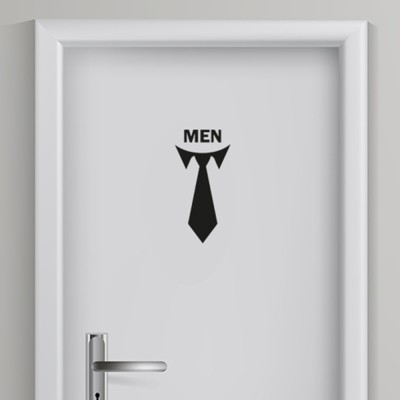 Toilet sticker Man 5 - Leuke illustratie ter aanduiding van herentoilet